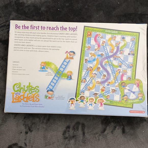 Hasbro | Toys | Chutes Ladders Preschool Board Game Hasbro Milton ...